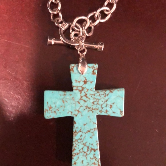 Jewelry | Turquoise Cross Necklace | Poshmark